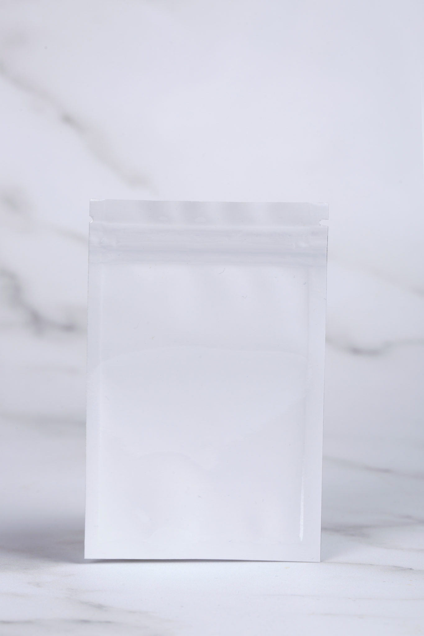 1 Gram White/Clear Mylar Bags - Top Shelf Packaging